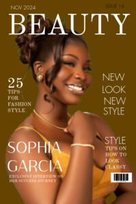 Brown Pastel Magazine Cover Design Poster Template | PosterMyWall
