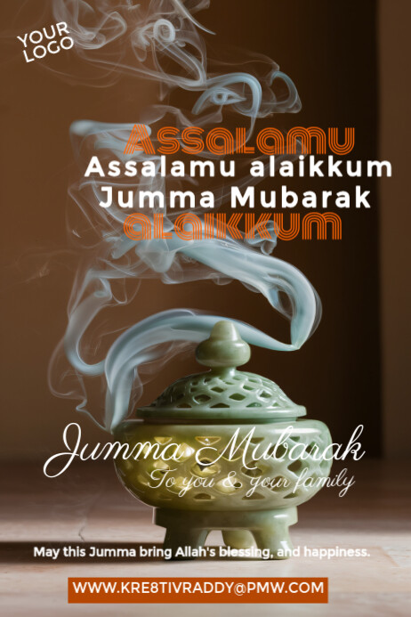 Brown Jumat Mubarak Poster Template | PosterMyWall