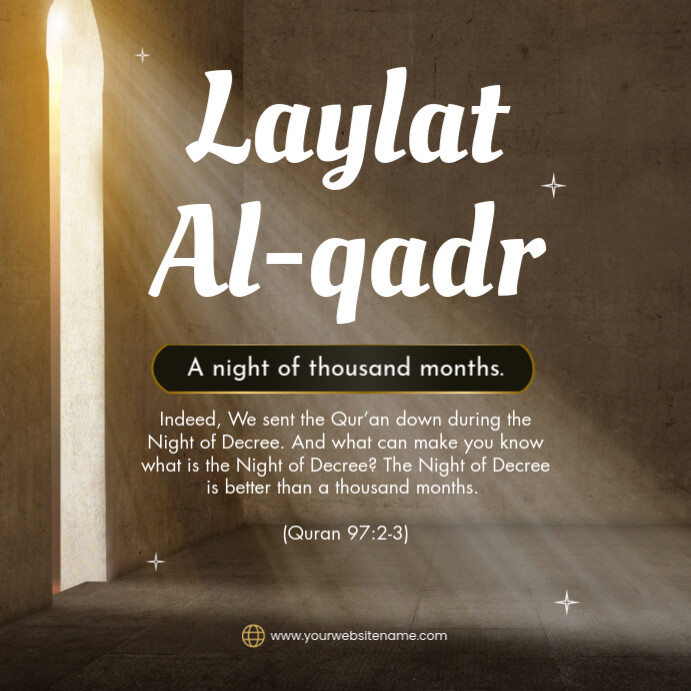 Brown Laylat Al Qadar Instagram Post Template | PosterMyWall