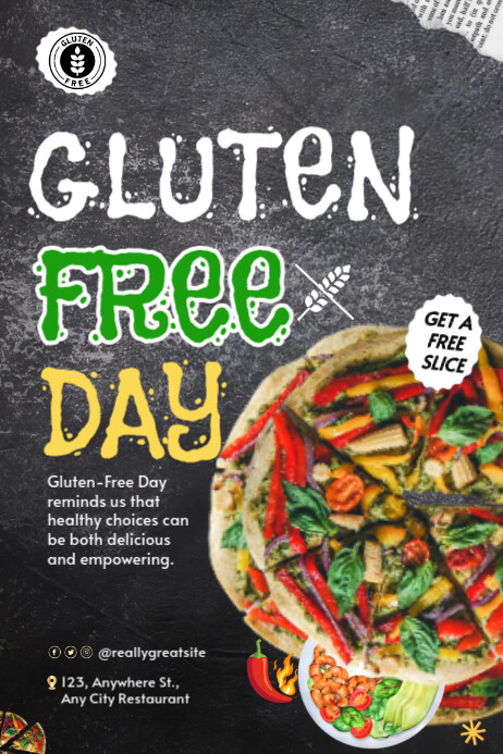 Copy of Brown List-based Gluten Free Day Poster | PosterMyWall