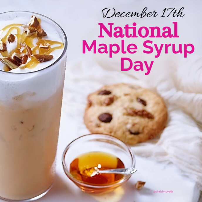 Brown List-based National Maple Syrup Day Album Cover Template ...