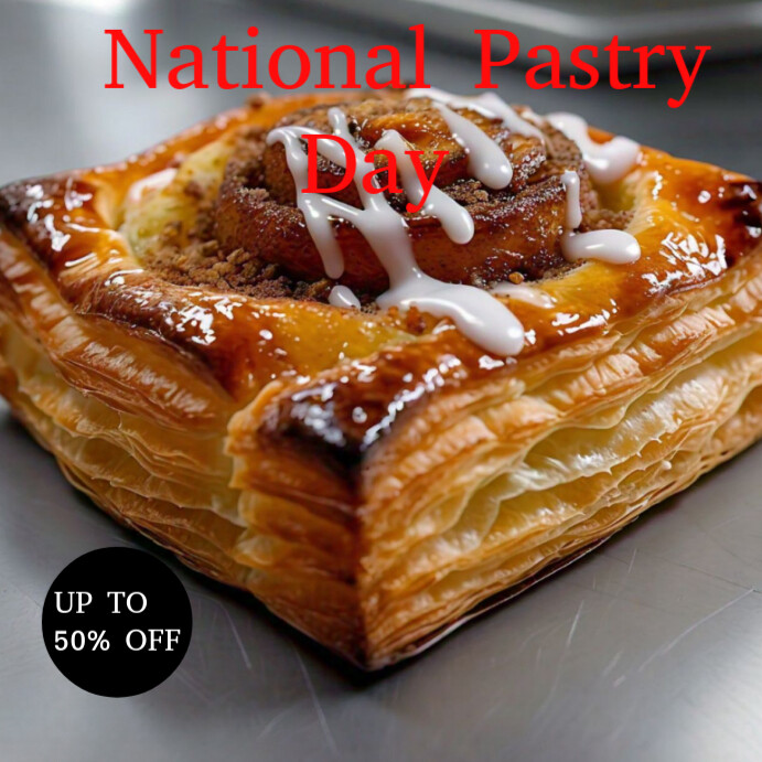 Brown List-based National Pastry Day Instagram Post Template | PosterMyWall
