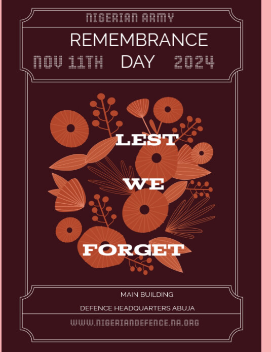 Copy of Brown List-based Remembrance Day Flyer (us Letter) | PosterMyWall