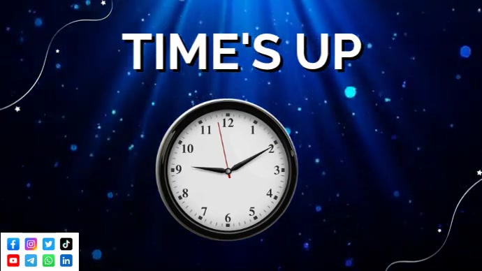 Plantilla de Brown List-based Time's Up Digital Display (16:9 ...
