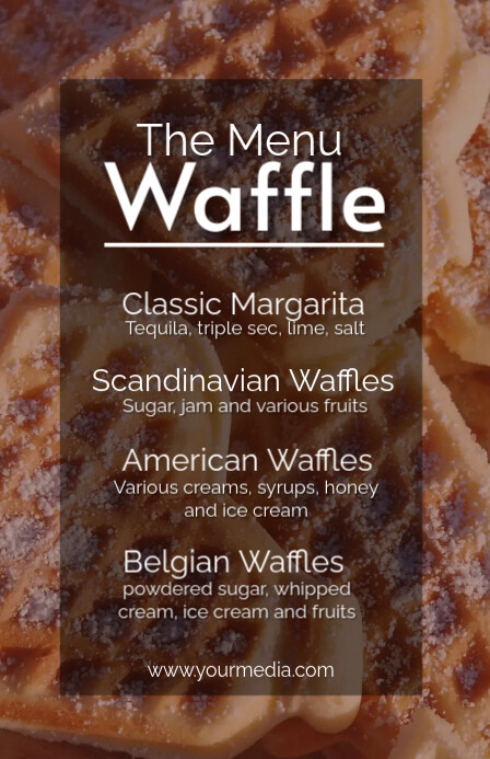 Copy of Brown List-based Waffle Menu Tabloid | PosterMyWall
