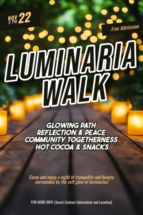 Copy of Brown Luminaria Walk Poster | PosterMyWall