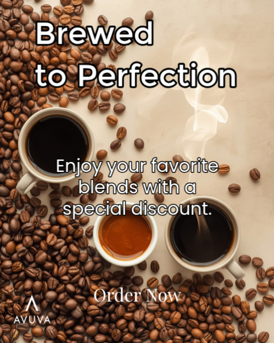 Brown Maksimalis Coffee Shop Promo Instagram Portrait Template ...