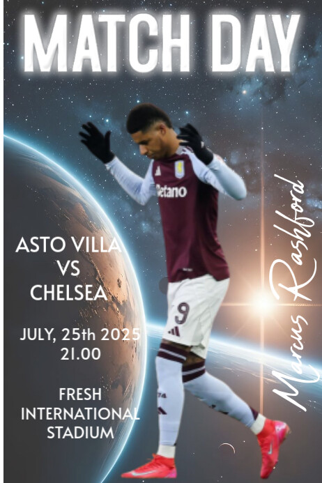 Copy of Brown Match Day Soccer Poster | PosterMyWall