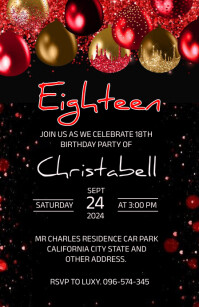 18th birthday invitation card Template | PosterMyWall