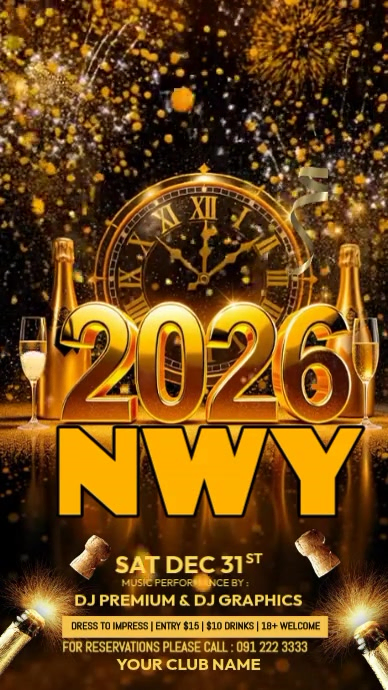 Brown Maximalist 2026 Countdown Instagram Story Template | PosterMyWall