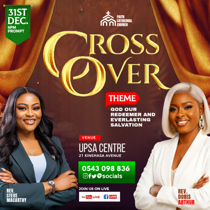 Brown Maximalist 3D 31st Night Crossover Service Flyer Template ...
