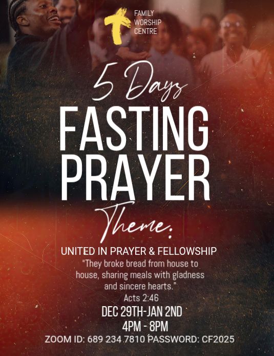 Brown Maximalist 5days Fasting Prayer Flyer (us Letter) Template ...