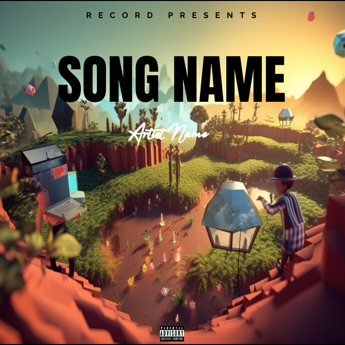 Copy of Brown Maximalist Album Cover Album Cover | PosterMyWall