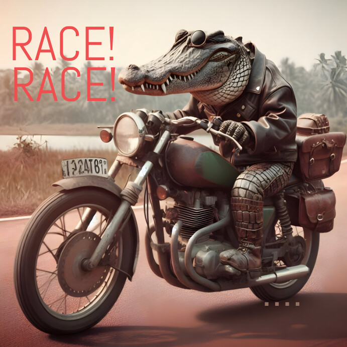Copy of Brown Maximalist Alligator Race Instagram Pos | PosterMyWall