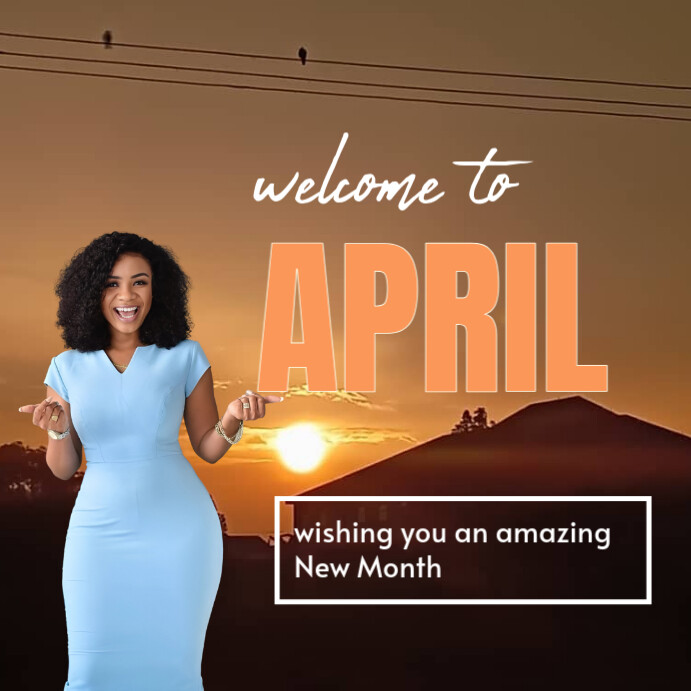 Brown Maximalist April New Month Instagram Post Template | PosterMyWall