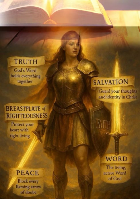 Plantilla de Brown Maximalist Armor Of God Prayer Background A4 ...