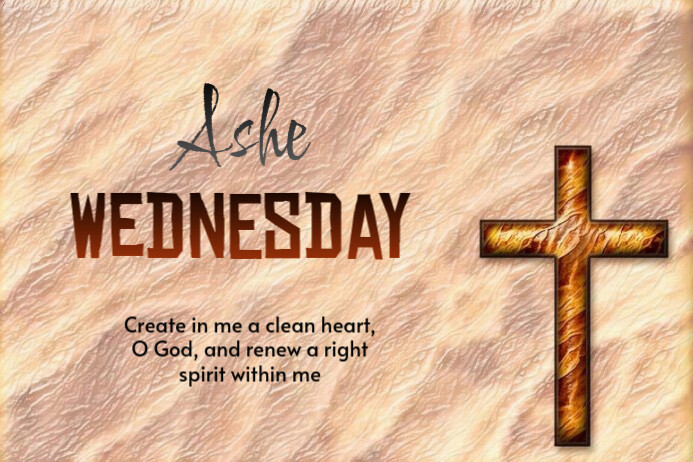 Brown Maximalist Ash Wednesday Label Template | PosterMyWall