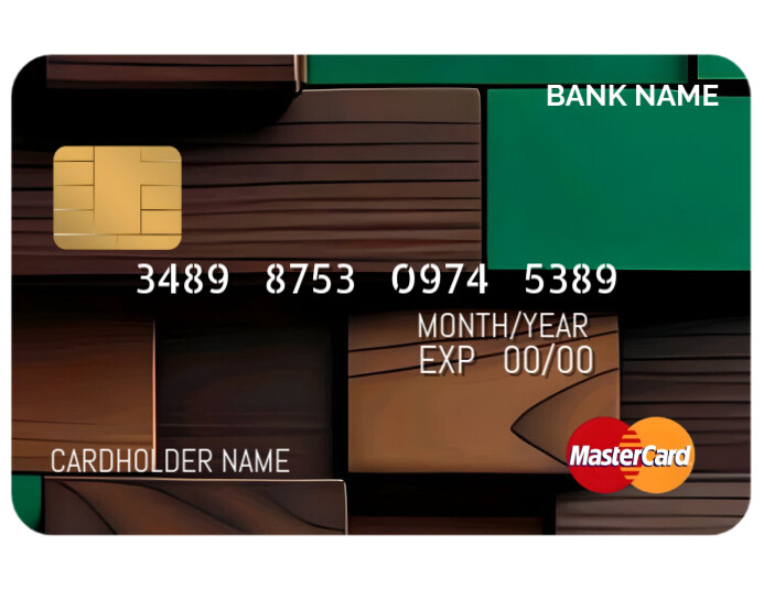 Brown Maximalist Bank Credit Debit Atm Card Flyer (us Letter) Template ...