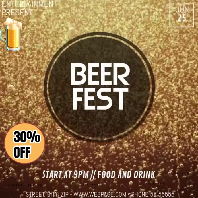 Copy of Brown Maximalist Beer Fest Design Template Instagram Post ...