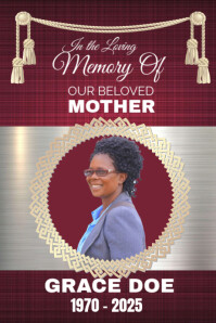 Purple Bereavement Poster Template | PosterMyWall
