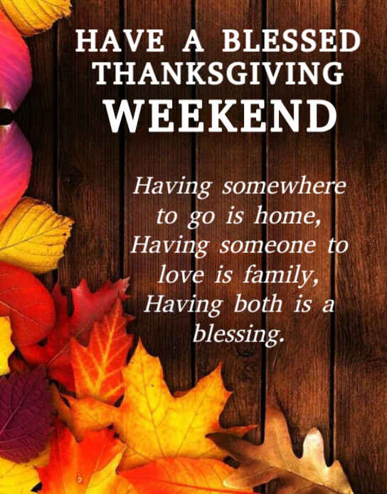 Brown Maximalist Blessed Thanksgiving Weekend Poster/wallboard Template ...