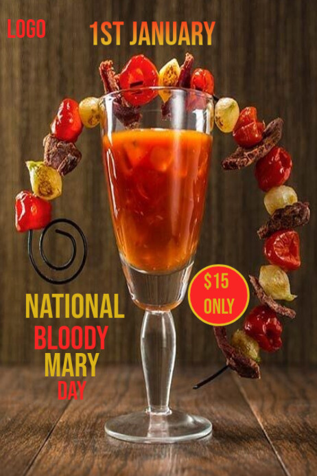 Brown Maximalist Bloody Mary Land Poster Template | PosterMyWall