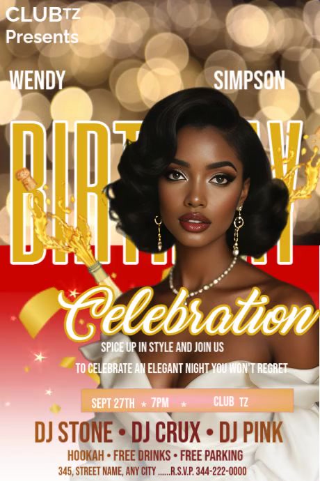 Copy of Brown Maximalist Celebrate You Birthday Poster | PosterMyWall