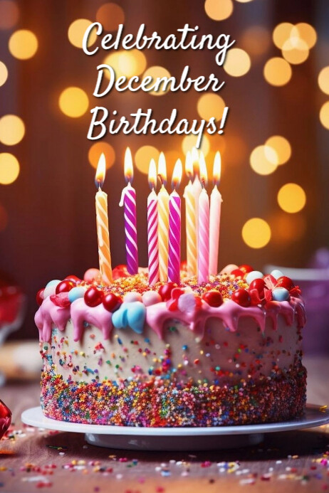 Plantilla de Brown Maximalist Celebrating December Birthdays Banner 4 ...