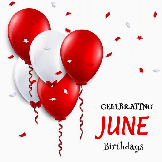 Brown Maximalist Celebrating June Birthdays Instagram Post Template ...