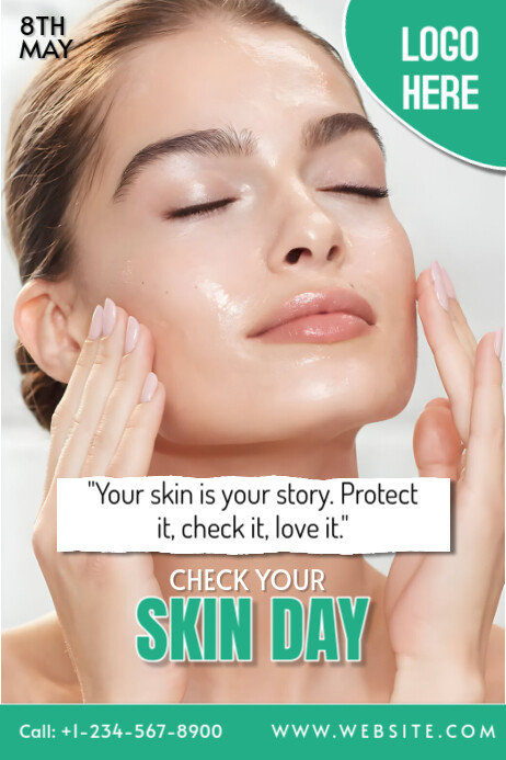 Copy of Brown Maximalist Check Your Skin Day Poster | PosterMyWall
