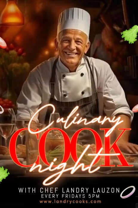 Plantilla de Brown Maximalist Chef’s Table Night Poster | PosterMyWall