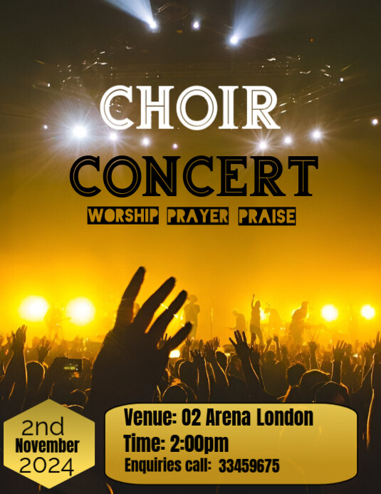 Copy of Brown Maximalist Choir Concert Fl Flyer (us Letter) | PosterMyWall
