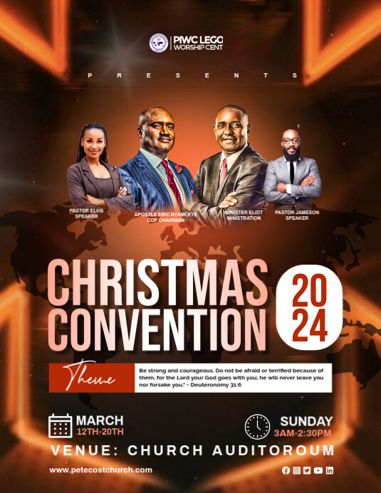 Copy of Brown Maximalist Christmas Convention Flyer (us Letter ...