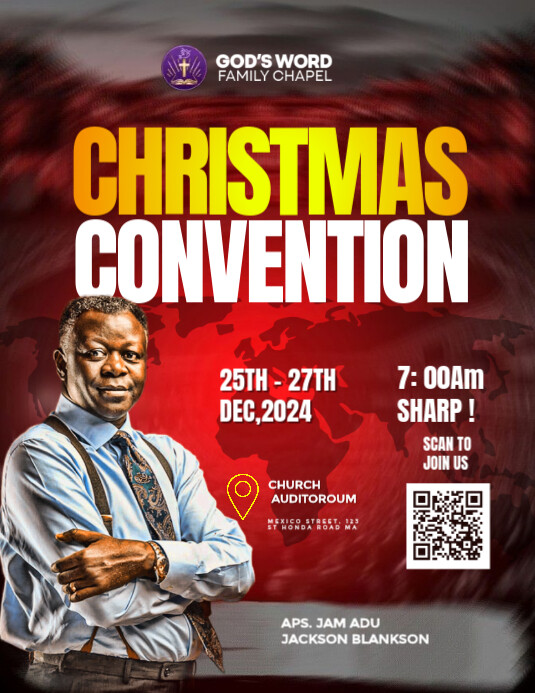 Brown Maximalist Christmas Convention Flyer (us Letter) Template ...