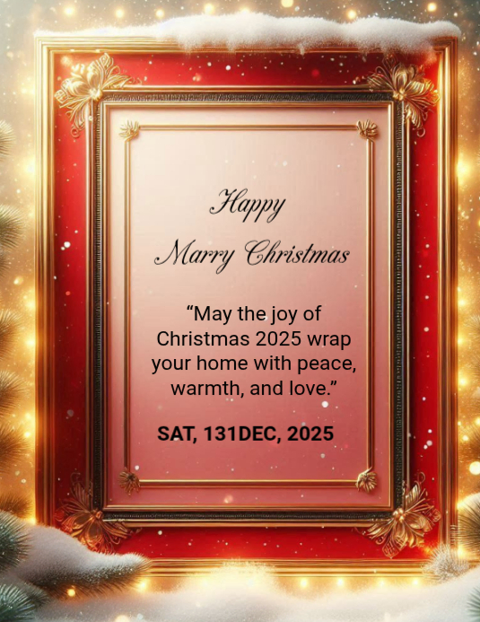 Brown Maximalist Christmas Message , Christmas 2025 Quotations Flyer ...