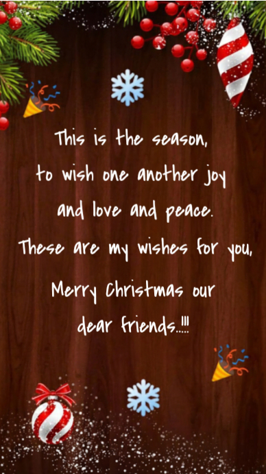 Brown Maximalist Christmas Wish Card Instagram Story Template ...