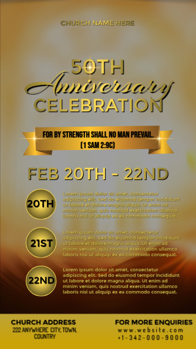 Brown Maximalist Church Anniversary Instagram Story Template | PosterMyWall