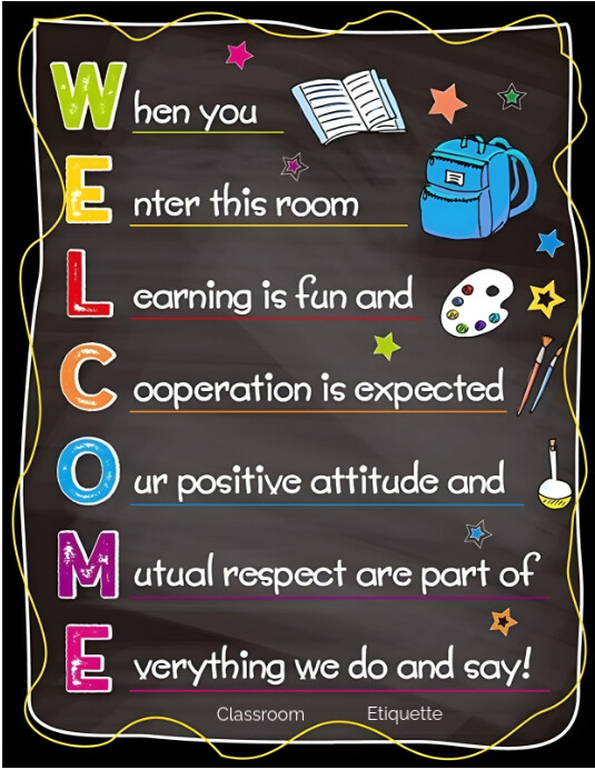 Copy of Brown Maximalist Classroom Poster Flyer (us Letter) | PosterMyWall