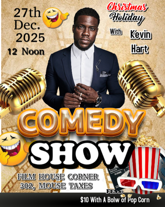 Brown Maximalist Comedy Night Advertising Flyer Instagram Portrait ...