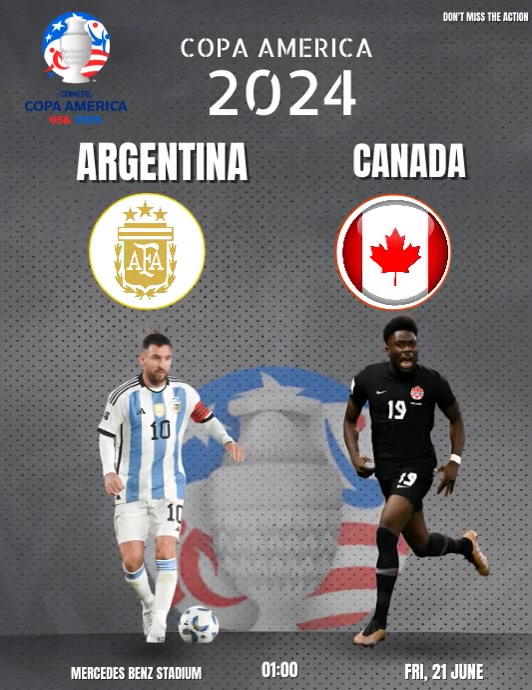 Plantilla de Brown Maximalist Copa America 2024 Flyer (us | PosterMyWall