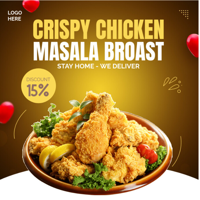 Copy of Brown Maximalist Crispy Chicken Masala Broast Instagram Post ...