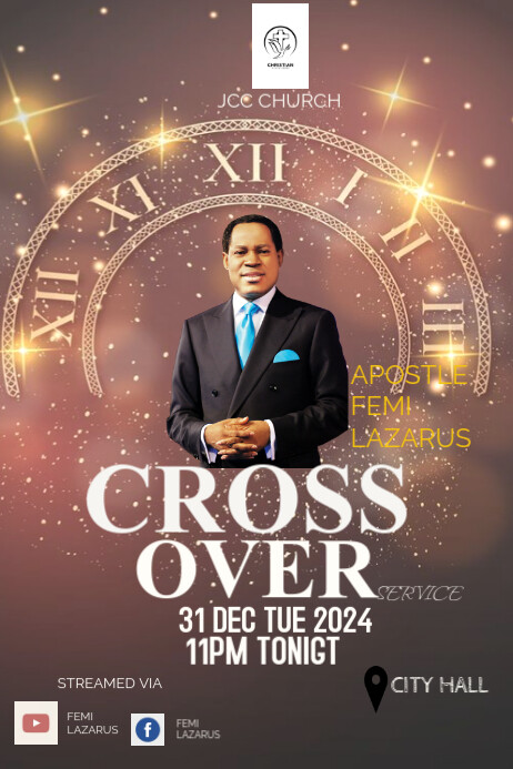 Brown Maximalist Cross Over Poster Template | PosterMyWall