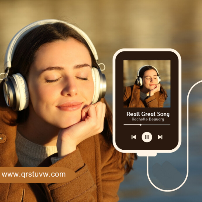 Brown Maximalist Digitalism/happy/relax/musician/mood/play/podcast/player/music/musical Poster ...