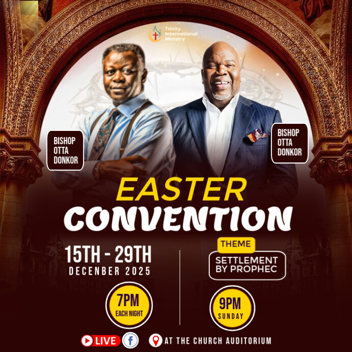 Brown Maximalist Easter Convention Flyer Template Instagram Post ...