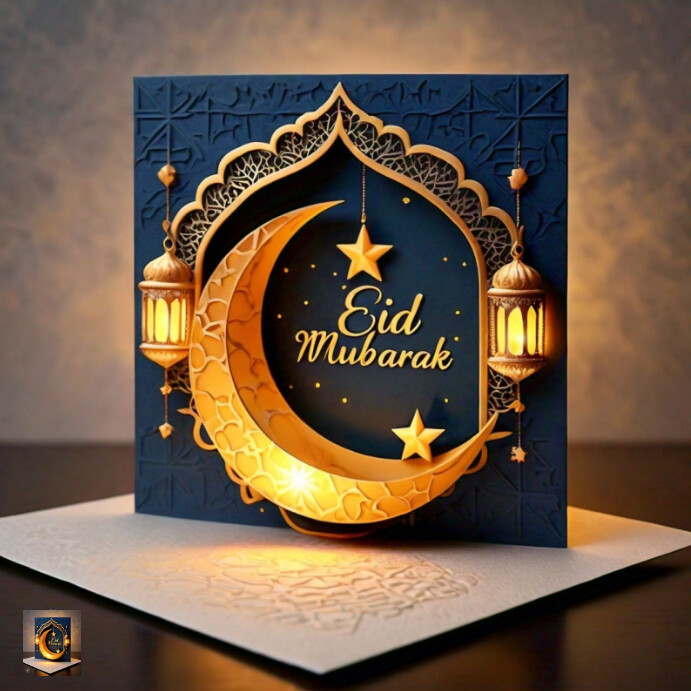 Brown Maximalist Eid Mubarak Celebration Temp Template | PosterMyWall