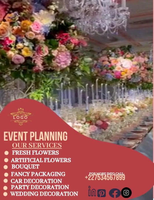 Brown Maximalist Event Planning Video Flyer ( Template | PosterMyWall