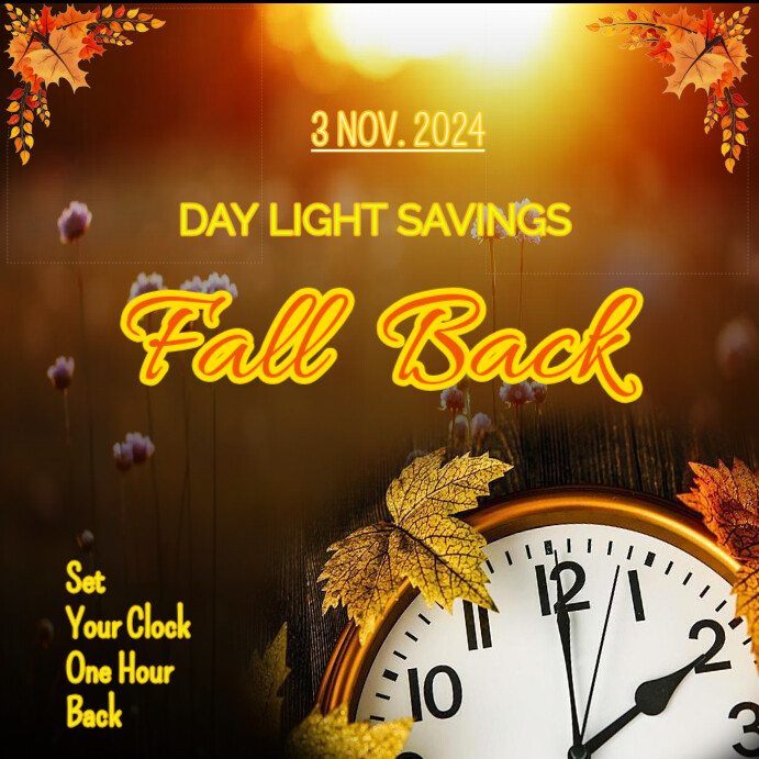 Copy of Brown Maximalist Fall Back Instagram Post | PosterMyWall