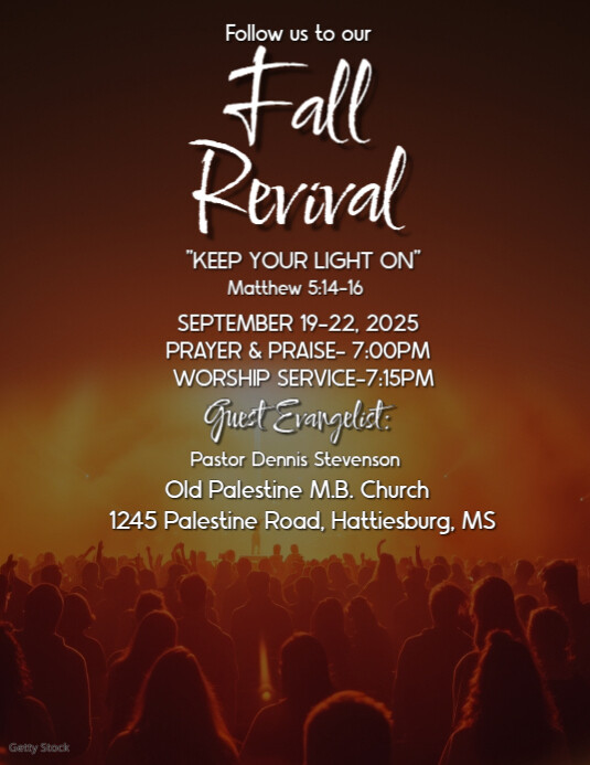 Brown Maximalist Fall Revival Flyer (us Letter) Template | PosterMyWall