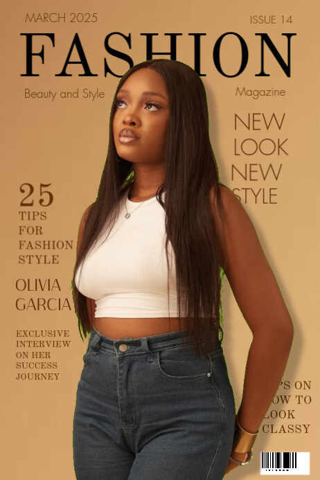 Copy of Brown Maximalist Fashion Magazine Cover Poster | PosterMyWall