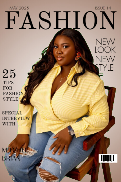 Copy of Brown Maximalist Fashion Magazine Cover Poster | PosterMyWall